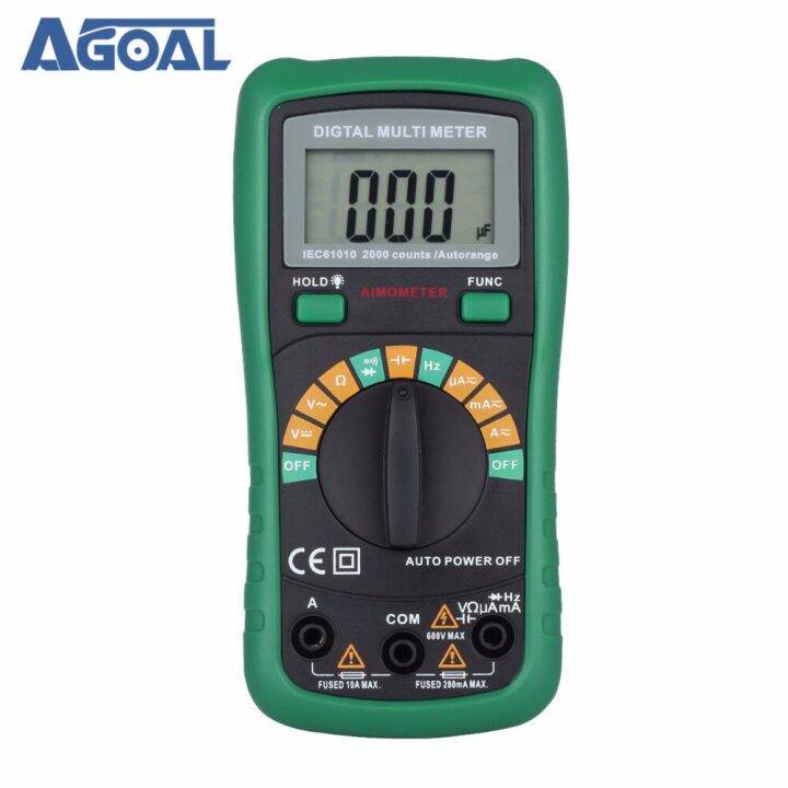 【Agoal】2000นับวัดระยะอัตโนมัติมัลติมิเตอร์แบบดิจิทัล S กระแสไฟฟ้า DC ...