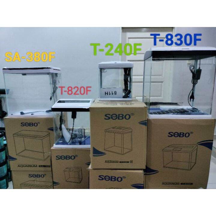 Sobo Mini/Small Aquarium Set T-240F, T820F, T830F, SA-380F Top Filter with LED Light and Pump ...