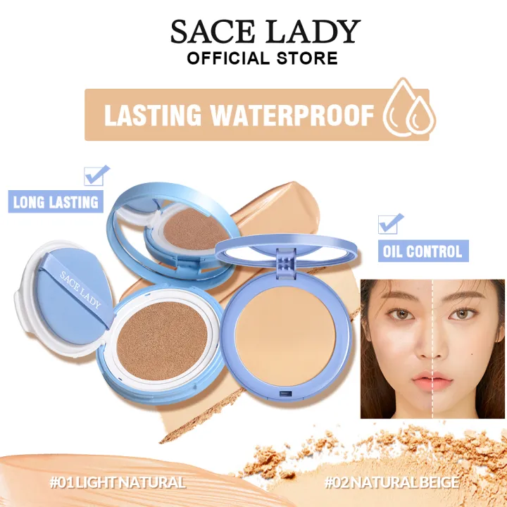 SACE LADY Lasting Oil Control ชุดแต่งหน้า Matte Flawless Pressed Powder ...