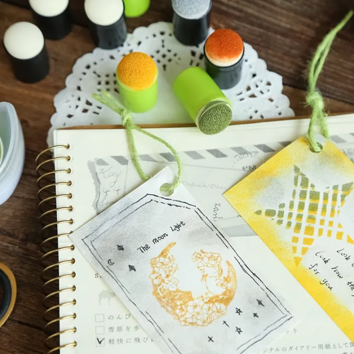 Handbook ink pad smudge tool retro stamp smearing and coloring DIY ... Handbook ink pad smudge tool retro stamp smearing and coloring DIY ...