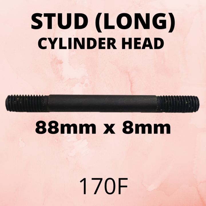 Stud Bolt (Long) 170F (88mm x 8mm) of Cylinder Head for Single Piston ...