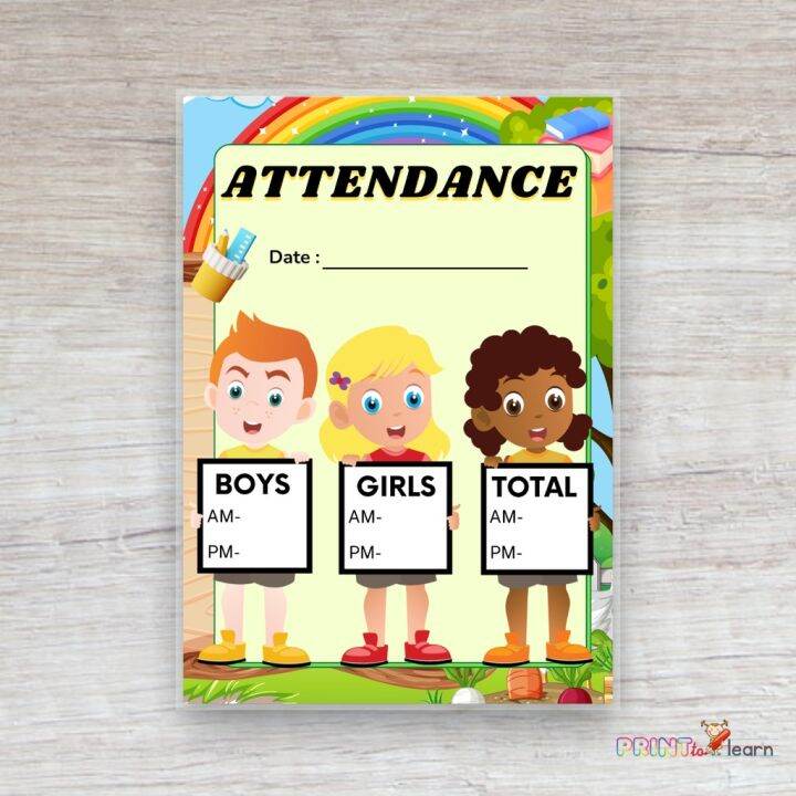 Classroom Laminated Wall decor charts attendance, enrollment data ...