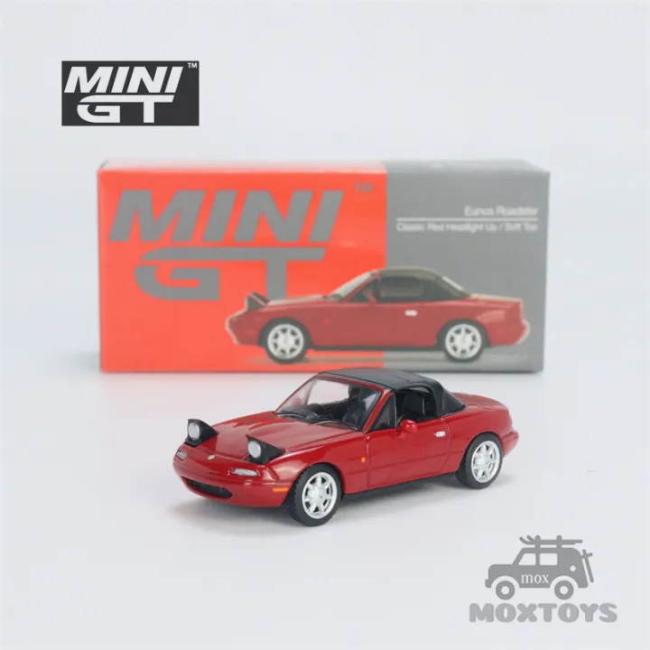 MINI GT 1:64 Mazda Miata MX-5 (NA) Classic Red Headlight Up / Soft Top ...