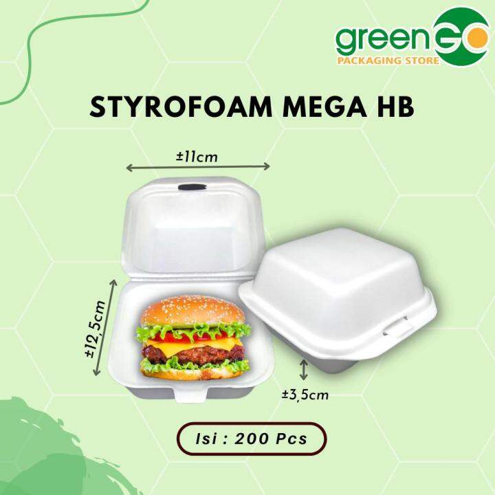 STYROFOAM HAMBURGER MERK MEGA ISI 200 PCS | Lazada Indonesia