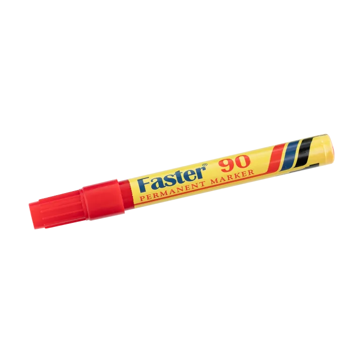 Faster Permanent Marker Broad Red 90 (12pcs) | Lazada PH