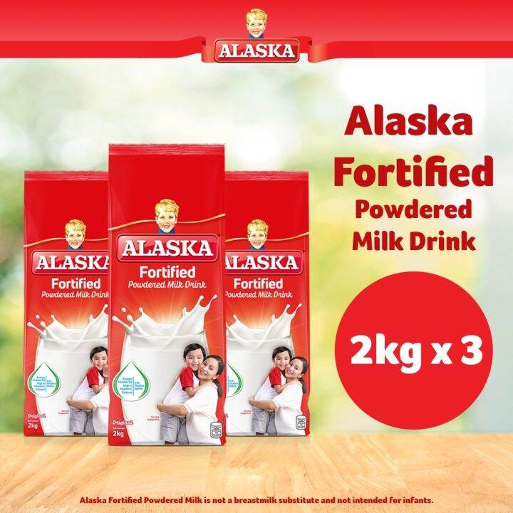 Alaska Fortified Powdered Milk Drink 2kg Set of 3 | Lazada PH