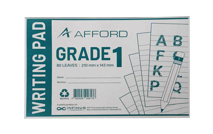 Afford Writing Pad grade 1-4 | Lazada PH