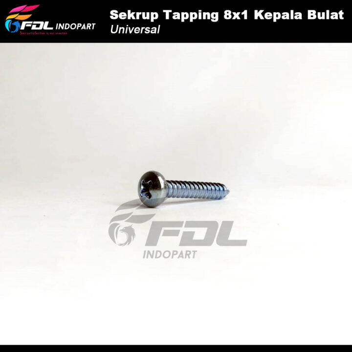 Baut Tapping 8x1 Bulat / PH 8x1 Tapping Screw Stainless / Skrup Kepala ...