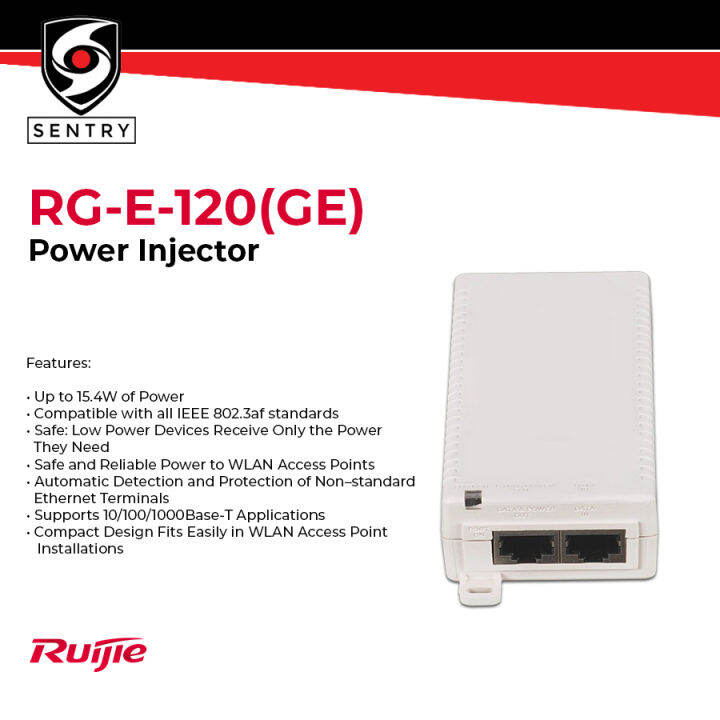 RUIJIE RG-E-120(GE) Power Injector | Lazada PH