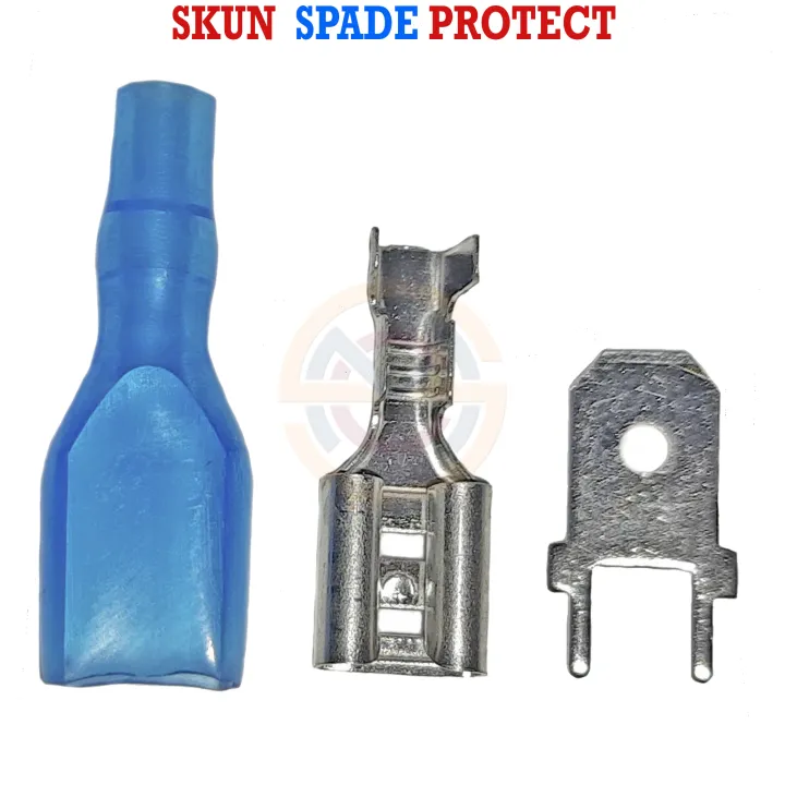 Skun 6.3mm Betina Female, Spade PCB dan Karet Protect 10 Set | Lazada ...