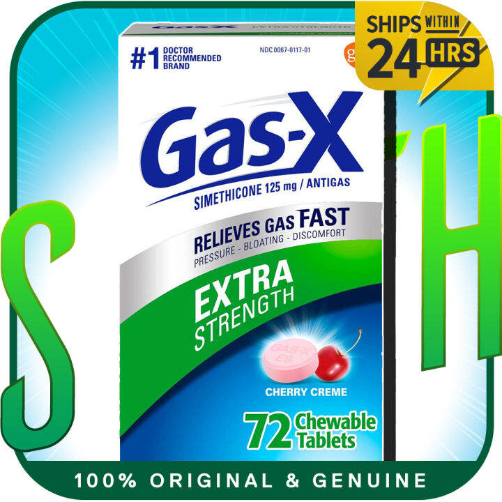 Gas-X Extra Strength Chewable Gas Relief Tablets with Simethicone 15mg ...