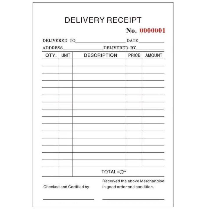 Original Quality ♈ DELIVERY RECEIPT Resibo (vertical) 60 sheet ...