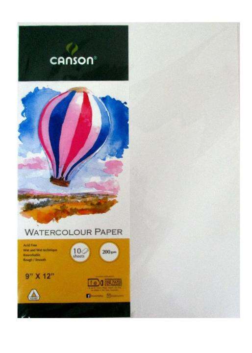 Canson Water Color Paper 9 x 12 Inches 10 Sheets 200gsm | Lazada PH