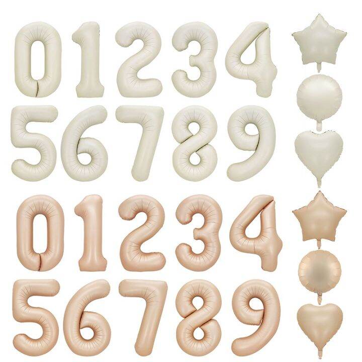 32 Inch Large Number Balloons Digital Helium Balloons Wedding Birthday ...