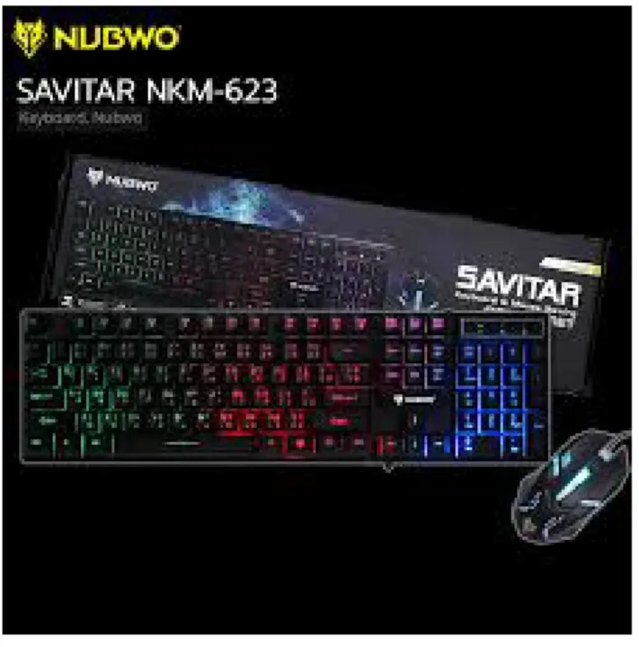 ชุดคู่ คีย์บอร์ด เมาส์ Keyboard+Mouse gaming Nubwo NKM-623 Savitar | Lazada.co.th