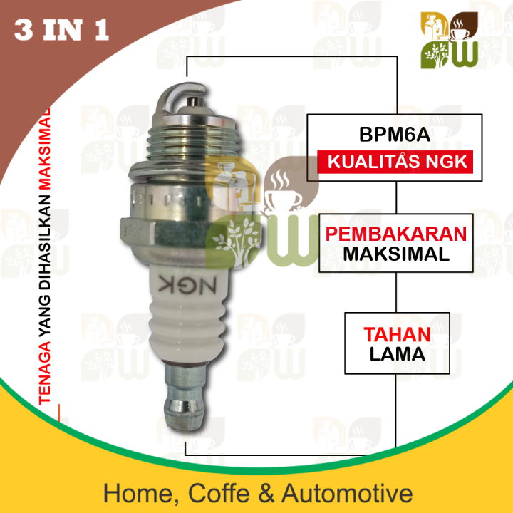 NGK BPM6A Busi Mesin Rumput Gergaji Mesin Standard Spark Plug Original ...