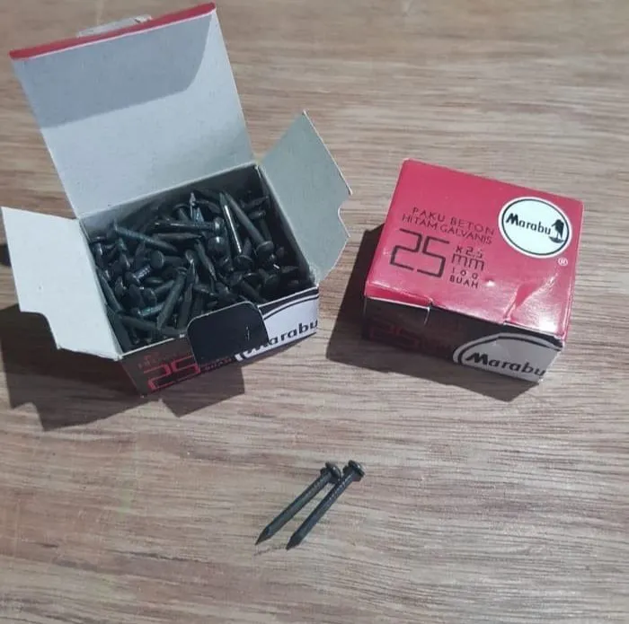 PAKU BETON HITAM MARABU/STEEL FIXING PINS/PAKU GALVANIS BLACK/PAKU ...