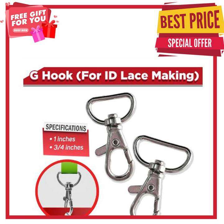 (100 pcs/Pack) 3/4 & 1 Inch G-hook for ID Lace Making | Lazada PH