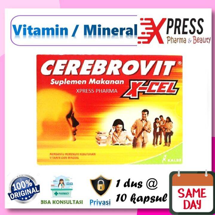 ⚡XPRESS⚡ Cerebrovit Xcel Vitamin Mineral Cerebrofit Excel 1 dus 10 ...