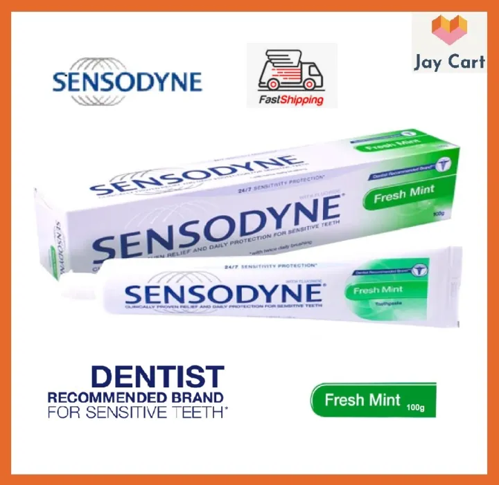 Sensodyne Fresh Mint Toothpaste [Exp 2023] 100g For Sensitive Teeth ...
