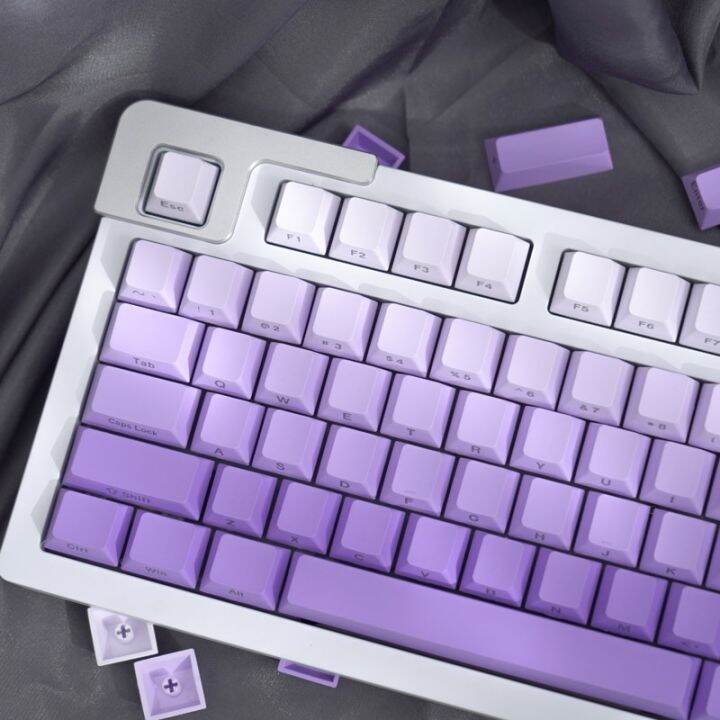 GMK 125-key Purple gradient Side engraved PBT DYE-sublimation cherry ...