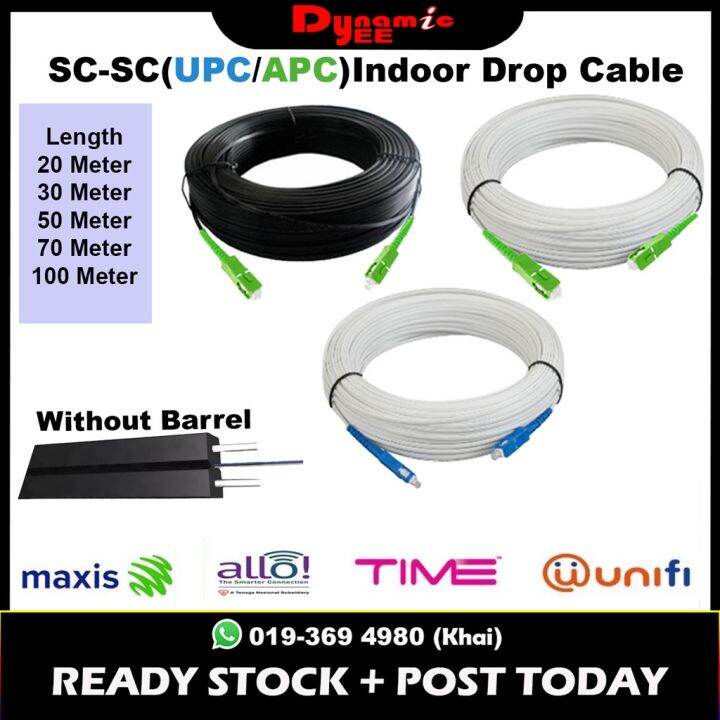 Pre-Connectorized SC/UPC & SC/APC Single Mode UG Drop Fiber Optic Patch Cord INDOOR PR30 | Lazada