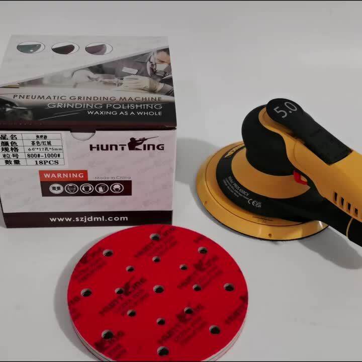 ATPRO สีแดง6นิ้ว150มิลลิเมตรฟองน้ำกระดาษทรายยานยนต์ Atomite หัตถกรรมขัด ...