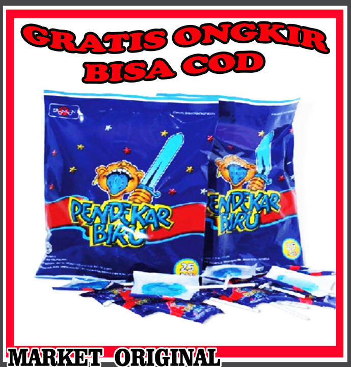 PERMEN PENDEKAR BIRU ISI 25 PCS / PERMEN GAGANG PENDEKAR BIRU | Lazada ...