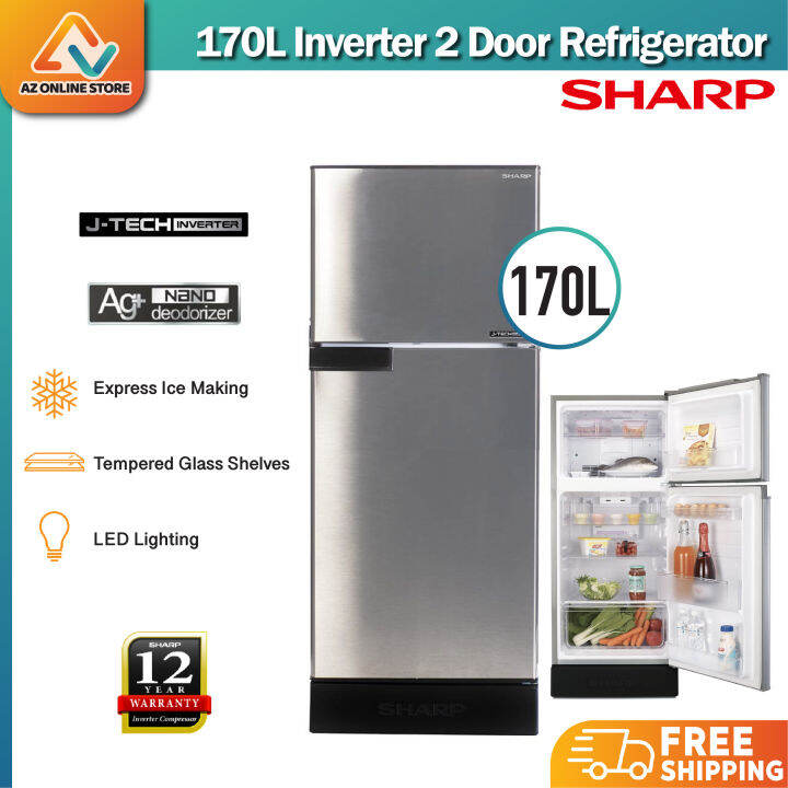 Sharp 170L Fridge J-Tech Inverter Refrigerator SJ189MS | Lazada