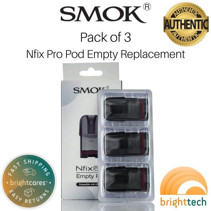 Nfix Pro Pod Replacement Empty Catridge - Legit Pack of 3 (With ...