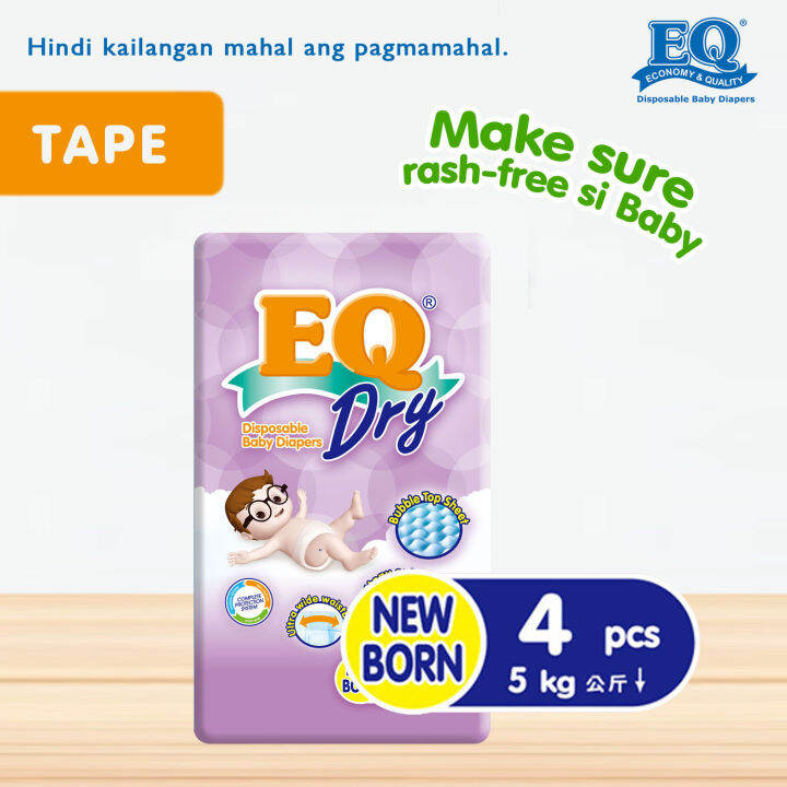 EQ Dry Diaper Newborn - 4 pads | Lazada PH