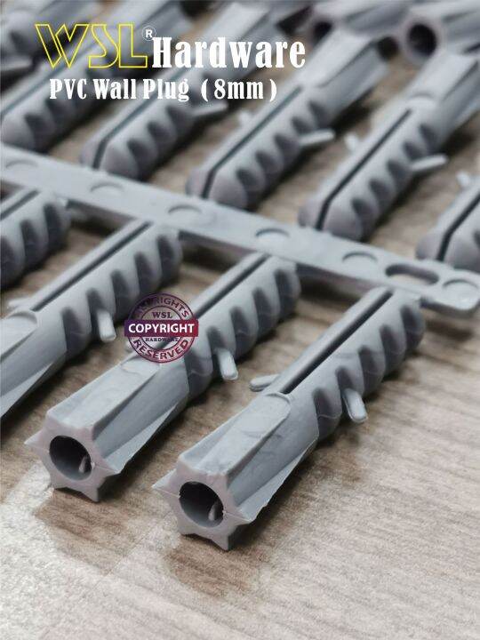 PVC Wall Plug M8 for 6mm to 8mm screw ( Made In Malaysia ) | Lazada