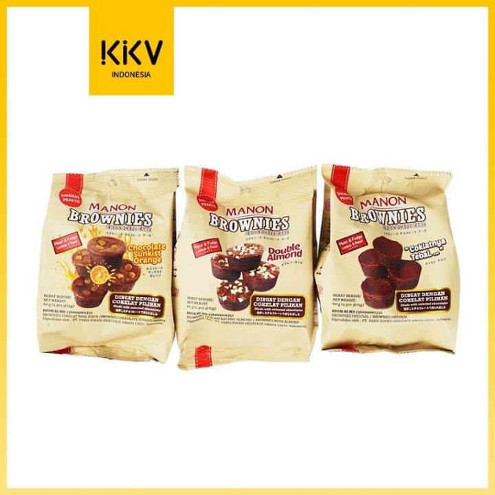 KKV - MANON Gusette Brownie Original Almond Sunkist Orange 60g | Lazada ...