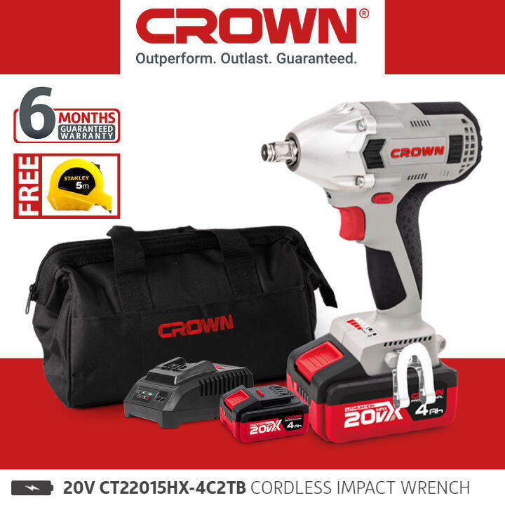 CROWN PROFESSIONAL CT22015HX-4C2 TB CORDLESS IMPACT WRENCH 12V | Lazada