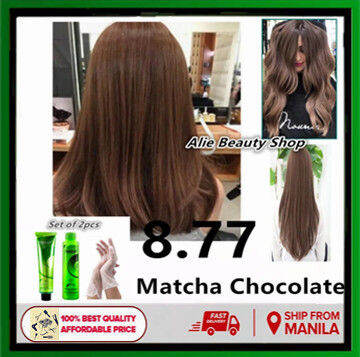Matcha Chocolate Hair Color with Oxidant（ 8.77 Bremod Permanent Hair ...