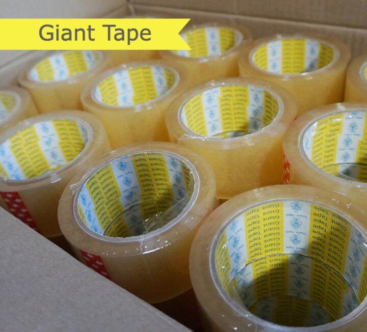 ถูกที่สุด เทปใส เทปน้ำตาล 2" ยกลัง 72 ม้วน Giant tape รุ่นเฮงๆปังๆ ...
