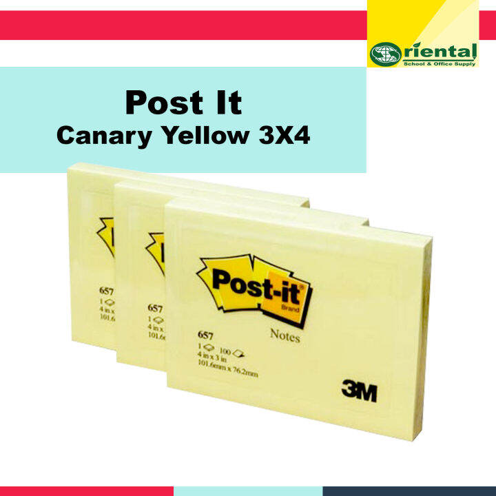 Post-it Canary Yellow 3x4 inches Sticky Notes / Sold per Pad | Lazada PH