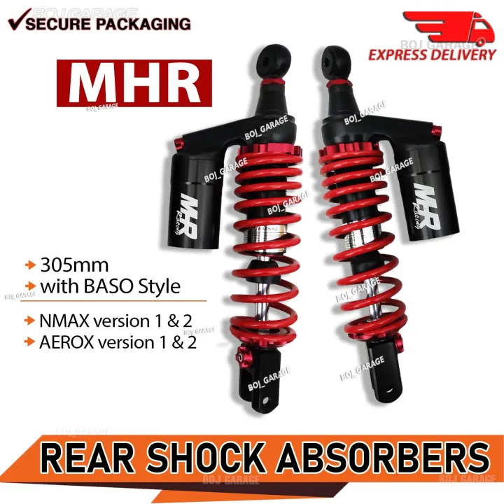 Original MHR Yamaha AEROX / NMAX version 1 & 2 Rear shock absorbers ...