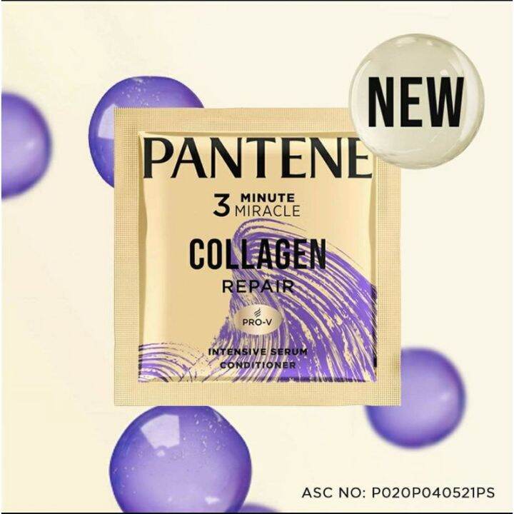 PANTENE 3-minute Miracle Collagen Repair Conditioner 13ml - Set of 6 ...