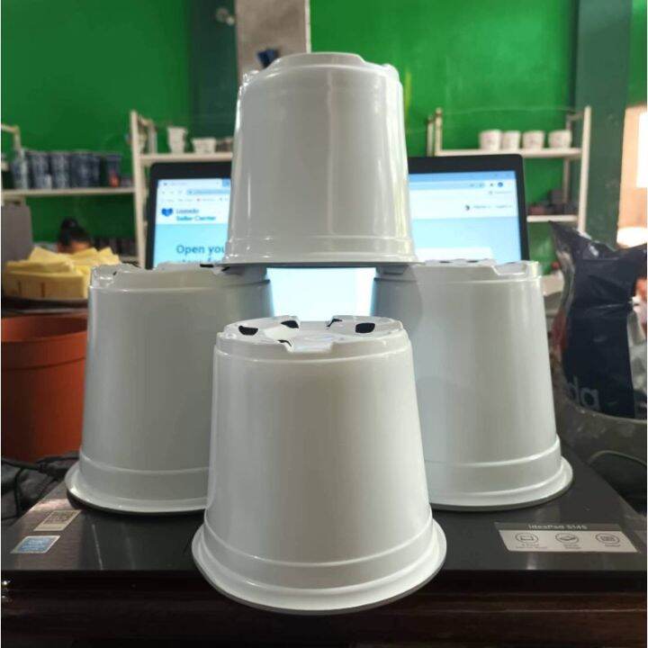 THICK PVC PLASTIC SOFT POT WHITE (12CM, 13CM, 14CM, 15CM) (30PCS, 40PCS ...