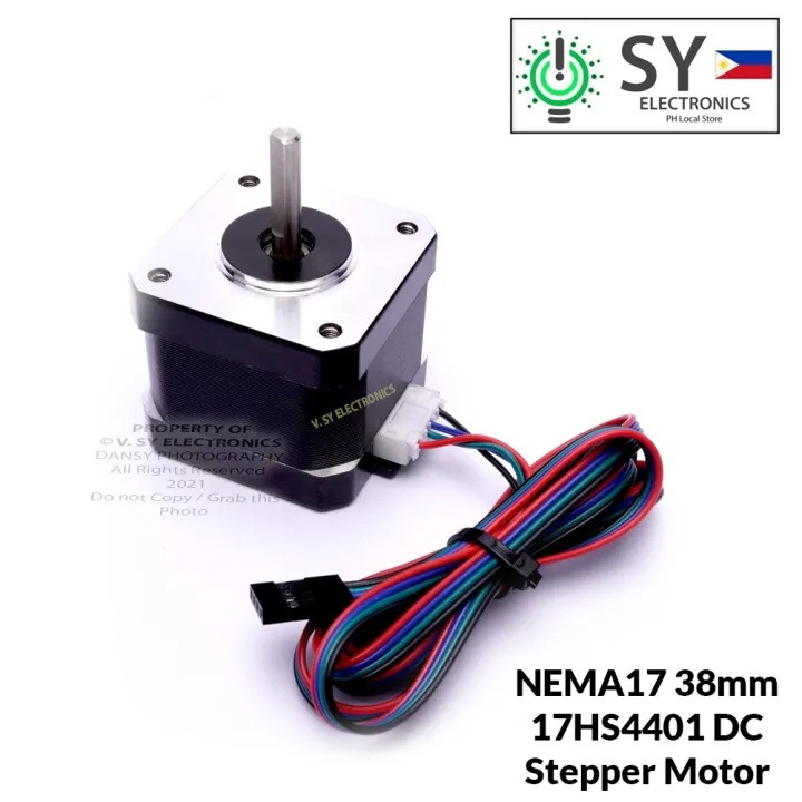 Nema 17 38mm Bipolar Stepper Motor 42 17HS4401 42BYGH Step DC Motor ...