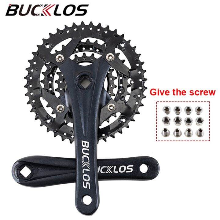 BUCKLOS 104BCD Crankset MTB Crank 22+32+44T Chainring Bike Chainwheel ...
