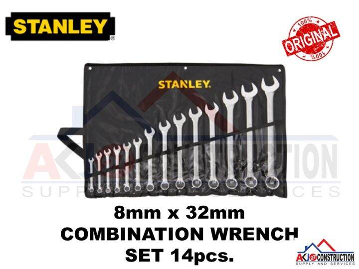 Original Stanley 8mm x 32mm Combination Wrench Set (80944-8) | Lazada PH