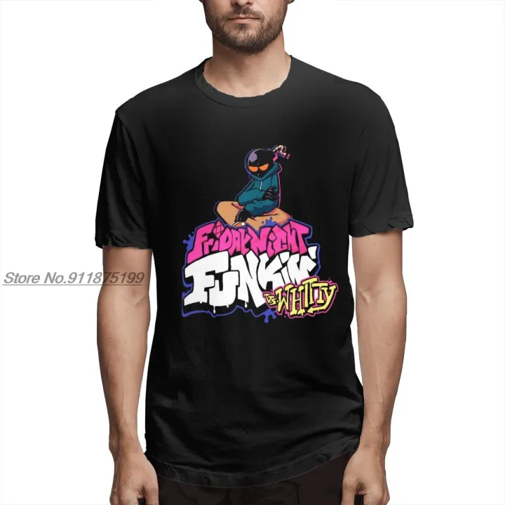 Fnf Whitty Friday Night Funkin Game T Shirt Oversized O-Neck Cotton ...