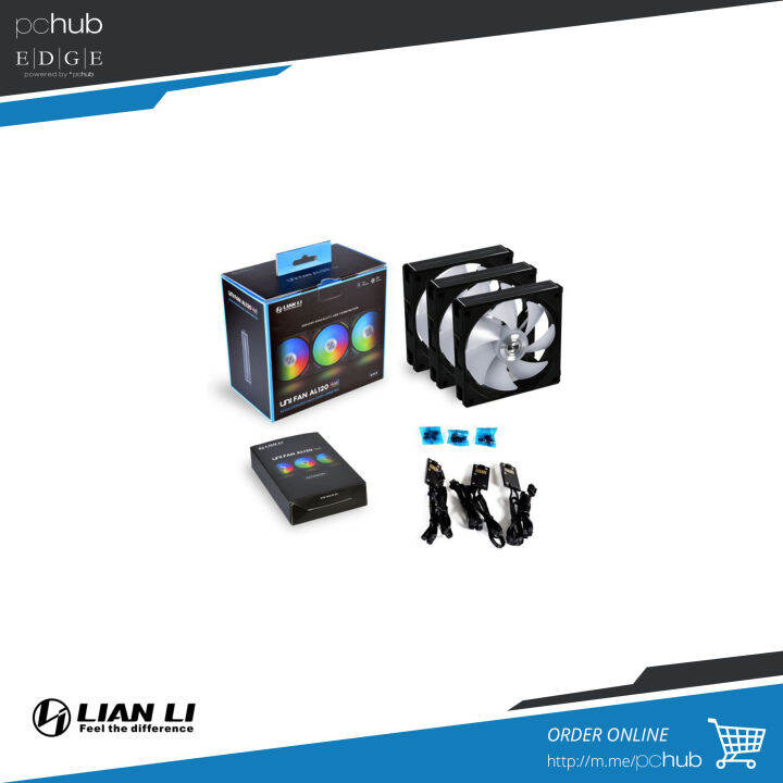Lian li AL120 aRGB, 120mm, black, 3 pack, aux fan, pn: UF-AL120-3B ...