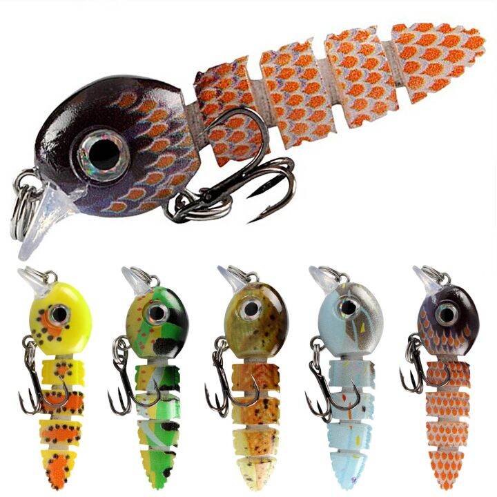 【Ready】5.5cm/4.3g Fishing Lure Long Tongue Bright Color Sharp Hook 5 ...