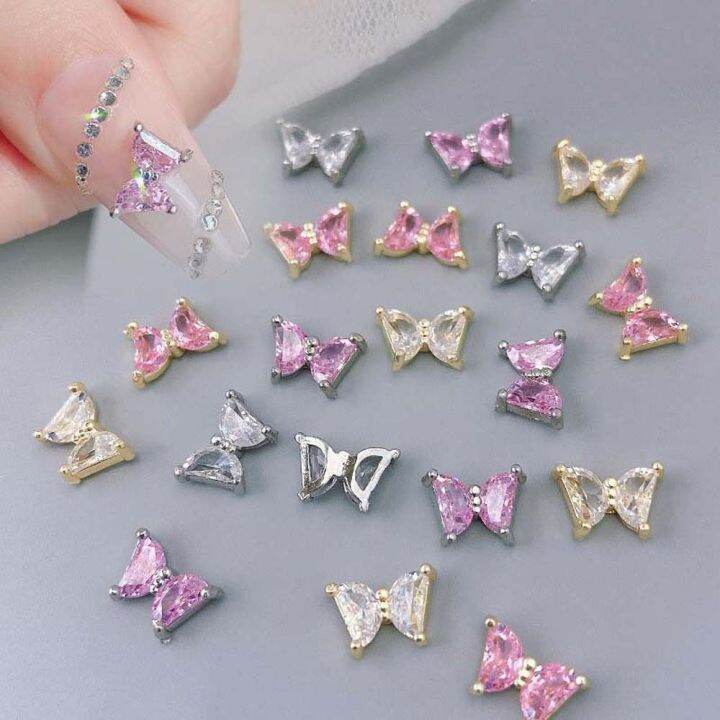 BHHH สาวๆ เครื่องประดับเล็บ DIY ผีเสื้อโลหะ หรูหราสุดหรู ผีเสื้อเล็บ ...