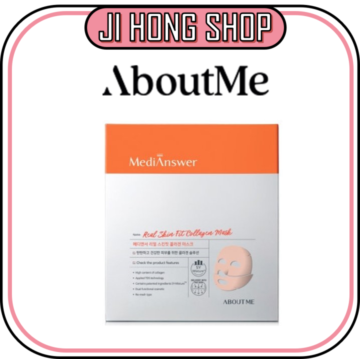 [ ABOUTME ] Medianswer Real Skin Fit Collagen Korean Mask Pack 35g x 4ea | Lazada PH