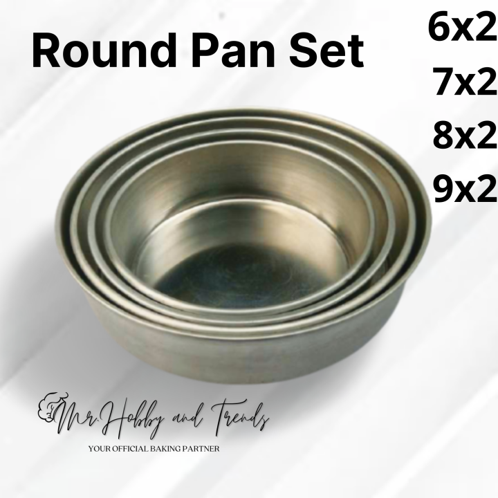Set Pan, Baking Pan Set of 4, Cake Pans, 6x2, 7x2, 8x2, 9x2, Round Pan ...