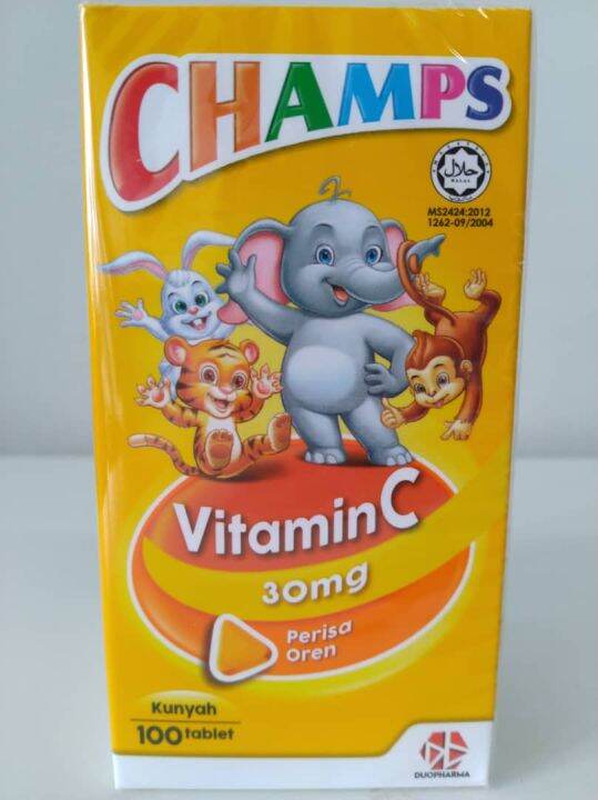 CHAMPS VITAMIN C ORANGE 30MG 100'S | Lazada